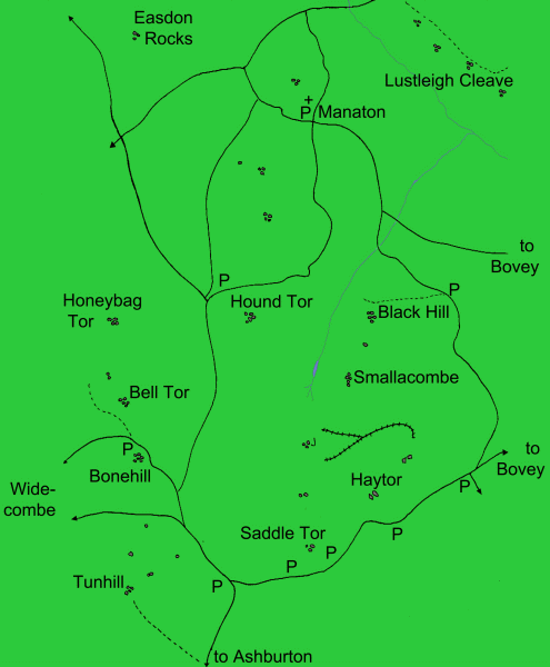 Rock Climbing on Dartmoor Bouldering contents page